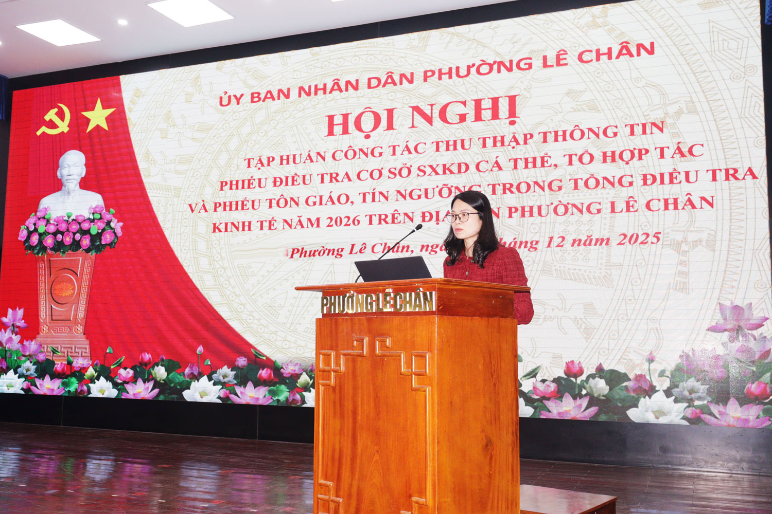 Phường Lê Chân tập huấn Tổng điều tra kinh tế năm 2026 trên địa bàn